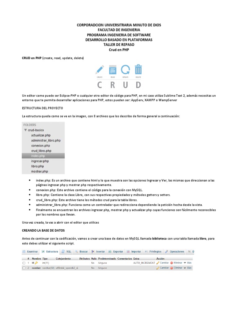 Crud Basico en PHP 2 | PDF | Redes | Internet y web