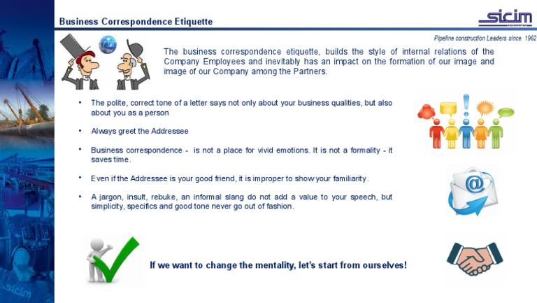 Business Correspondence Etiquette | PDF
