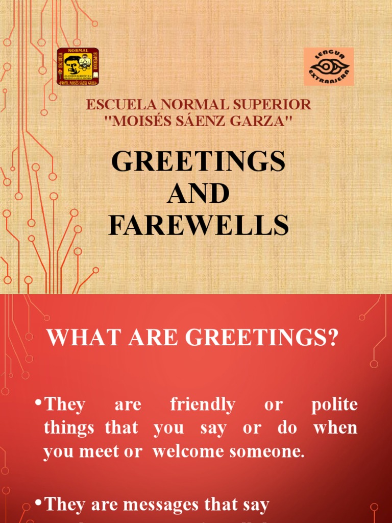 Greetings and Farewells PPP | PDF