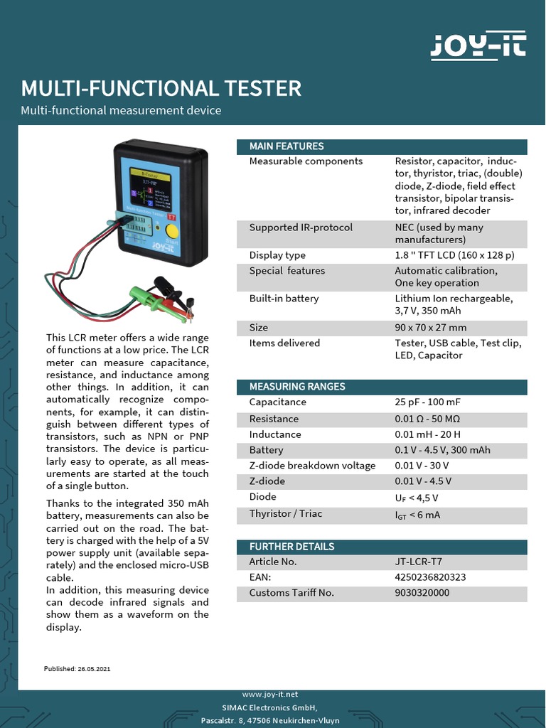 Manual Tester Componentes T7 | PDF | Bipolar Junction Transistor ...