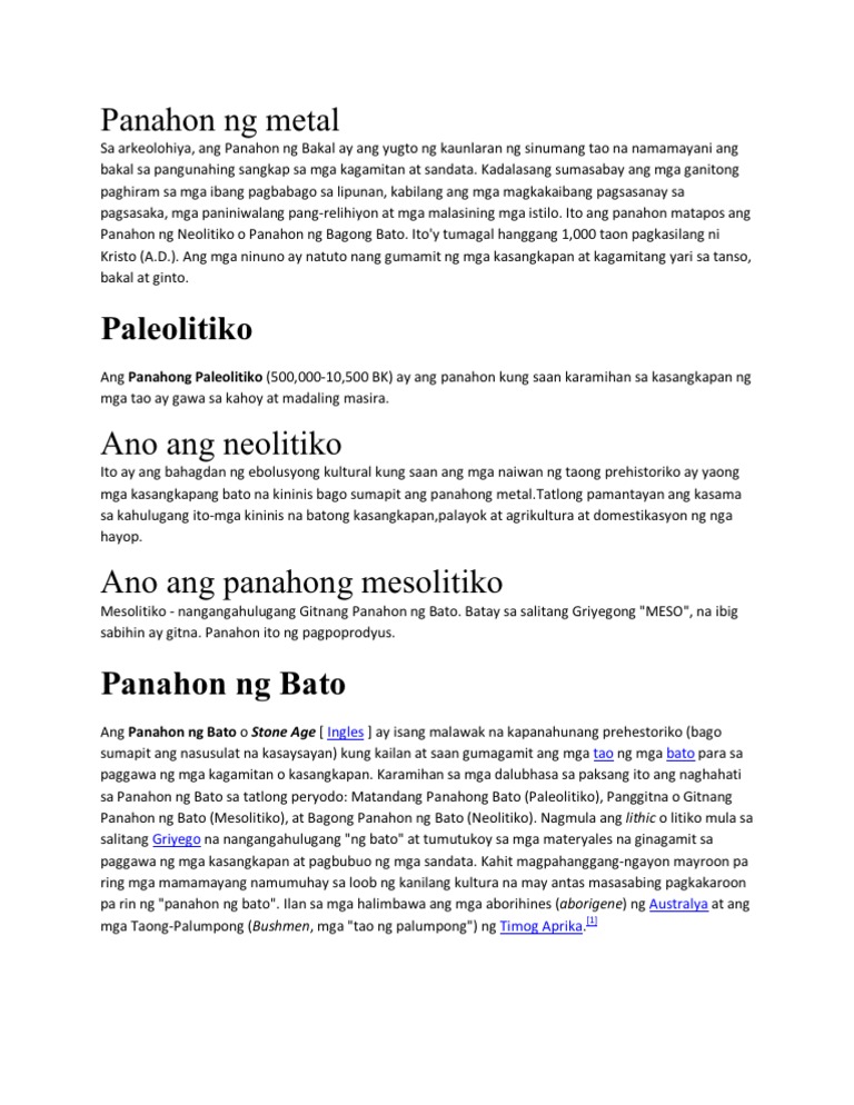 Panahon NG Metal | PDF