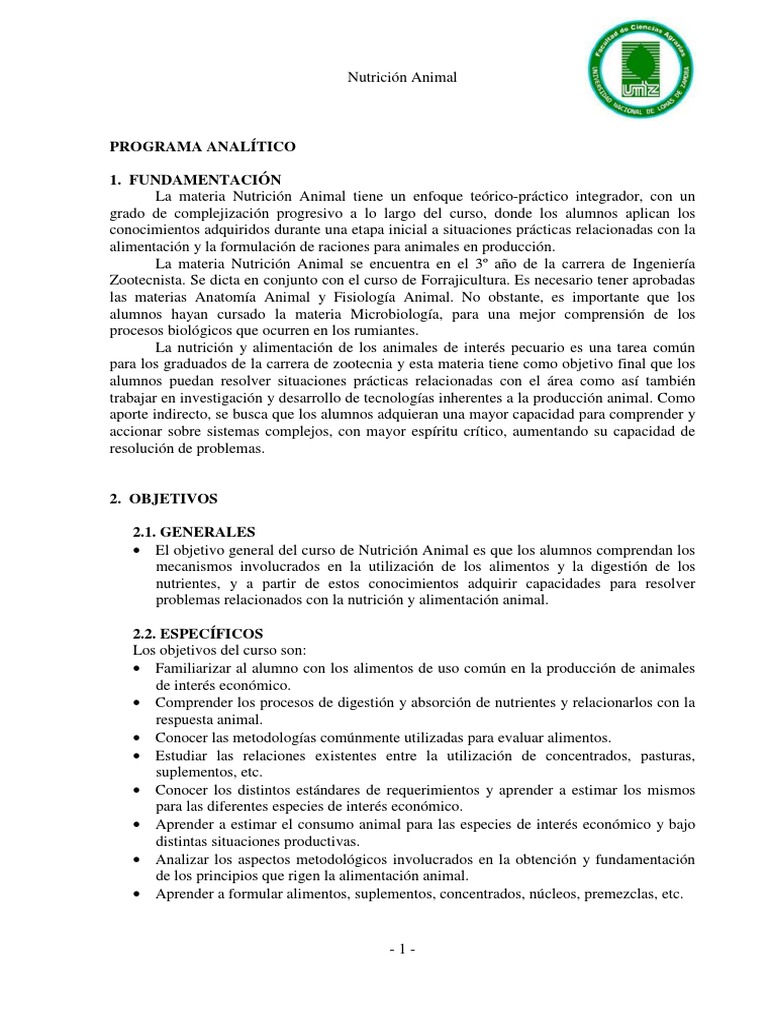 Nutricion Animal | PDF | Metabolismo | Nutrición