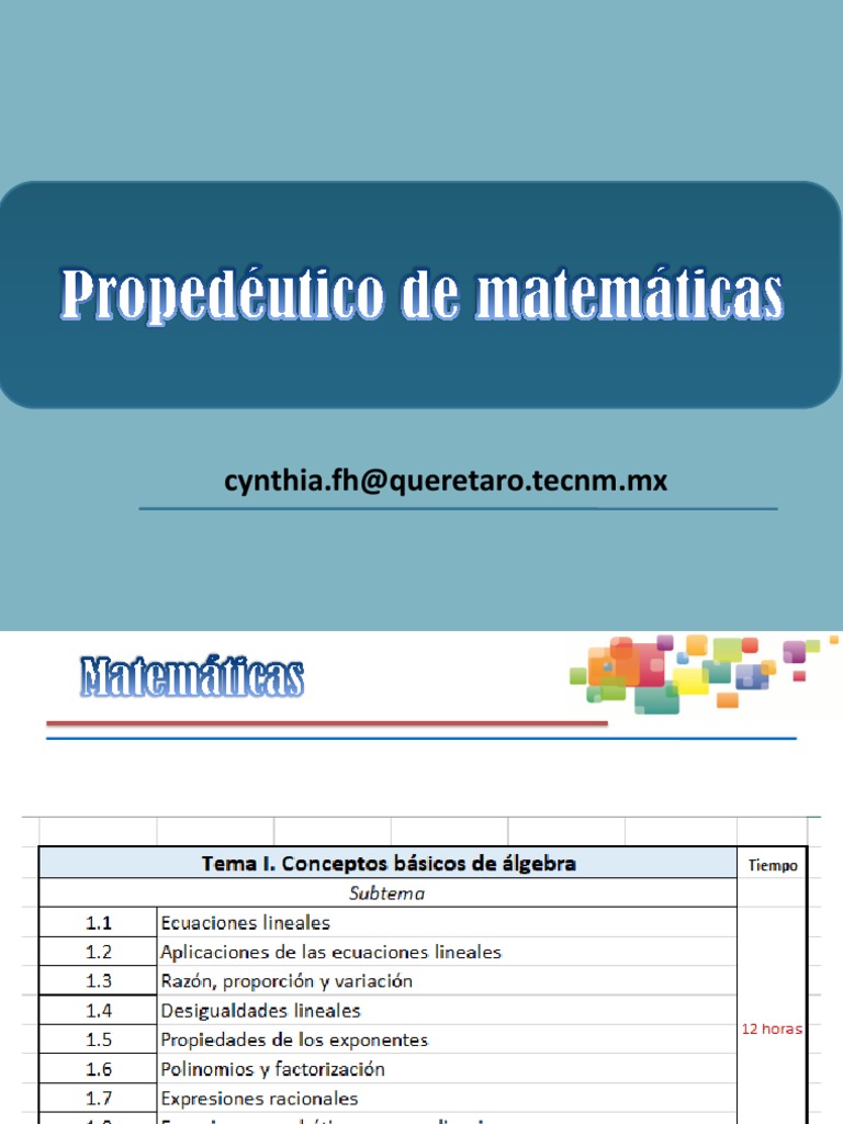 Unidad 1-Conceptos Básicos de Algebra (1era Parte) | PDF | Desigualdad ...