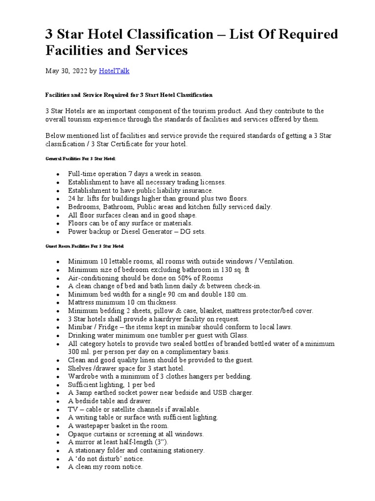 3 Star Hotel Classification Punchlist | PDF | Bathroom | Shower