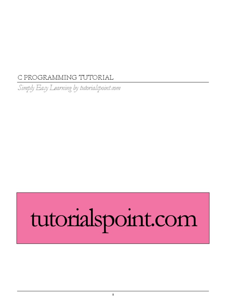 C Programming Tutorial Pdf Data Type Control Flow