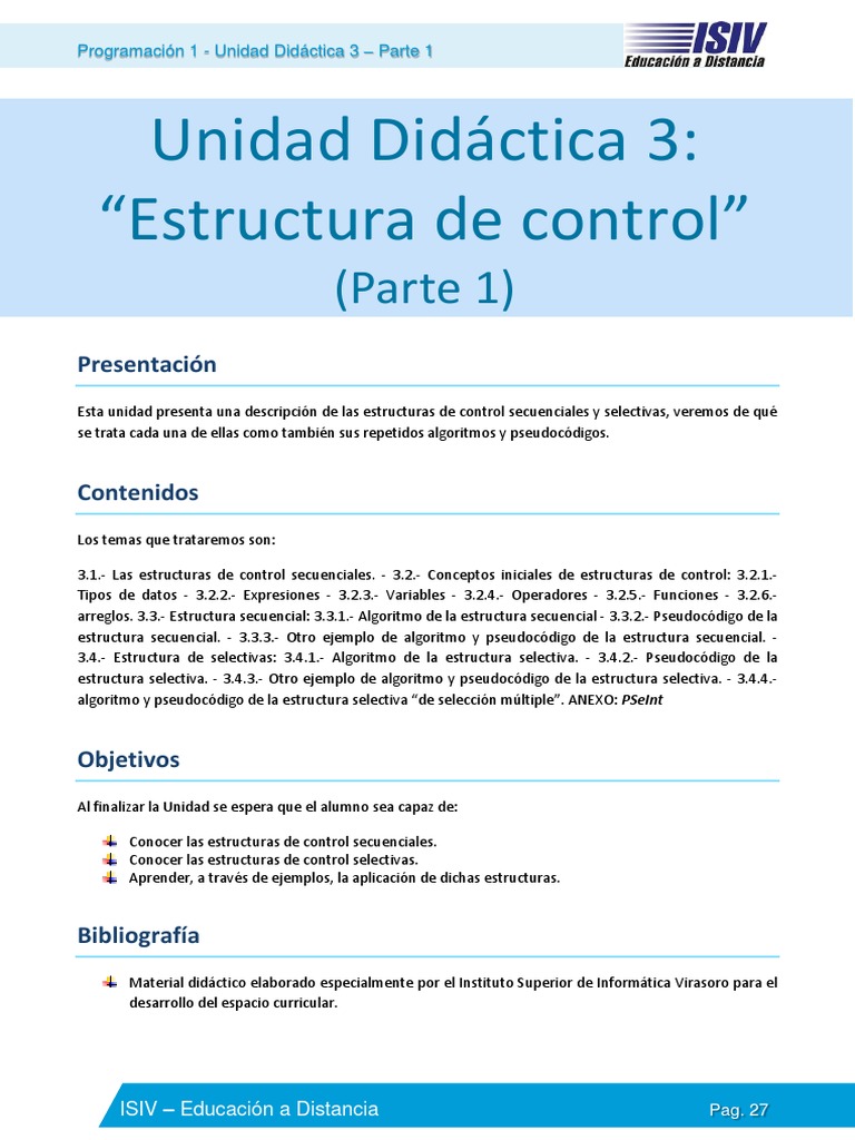 Estructuras de Control en Programación | PDF | Lenguaje de programación ...