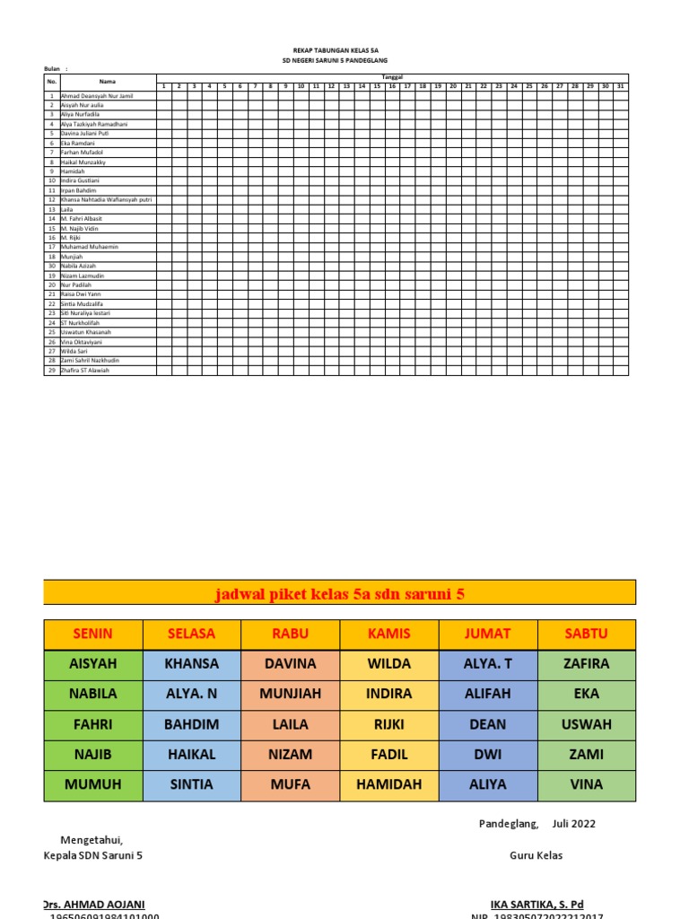 Rekap Tabungan | PDF