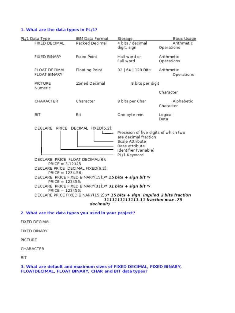 Pli Qa Pdf Parameter Computer Programming Binary Coded Decimal
