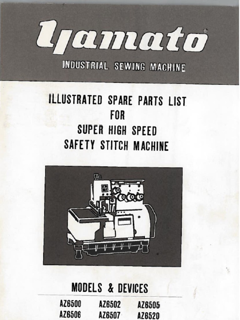 Industrial Sewing Machine Parts List | PDF | Sewing Machine ...