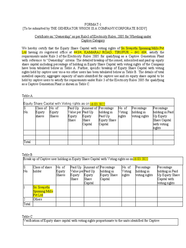 CA Certificate Format I | PDF | Equity (Finance) | Economies