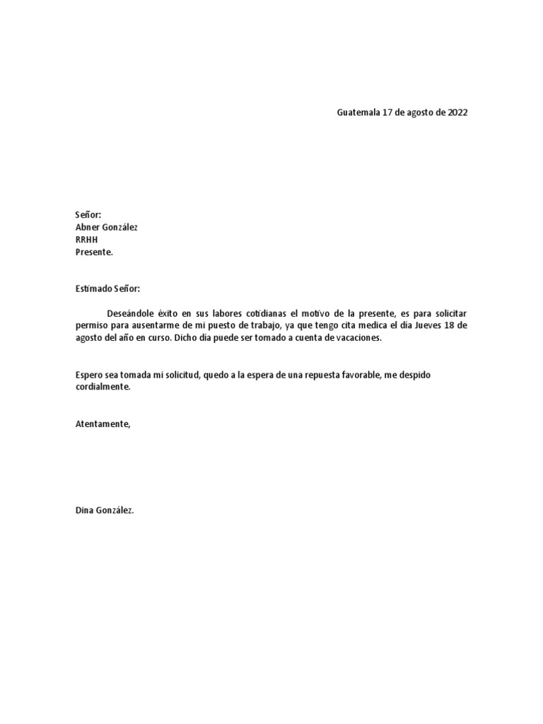 Carta de Permiso | PDF