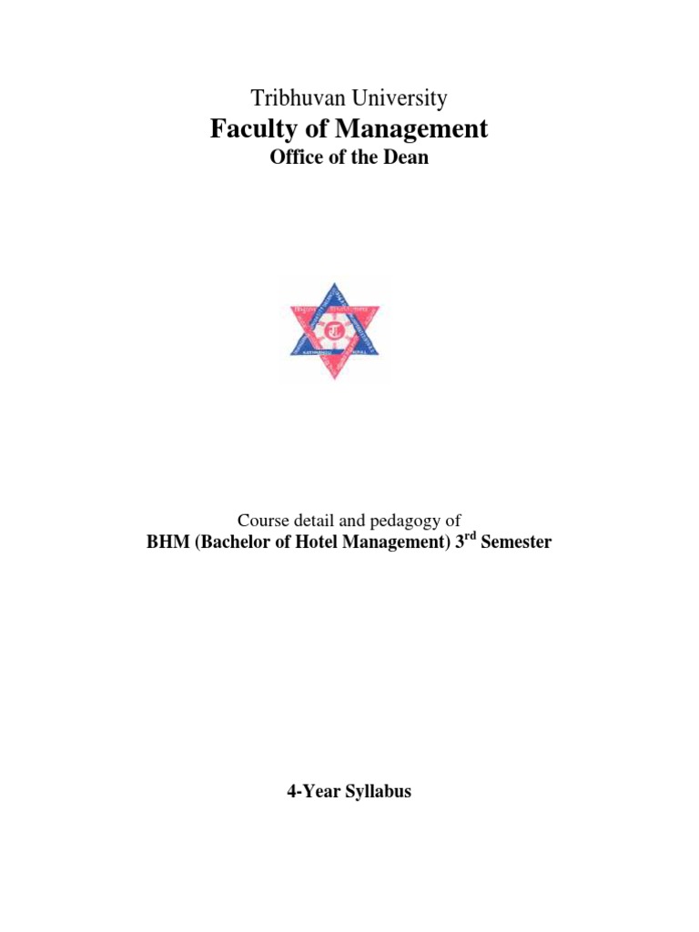 BHM 3rd Sem Syllabus 2015 | PDF | Nutrients | Foods