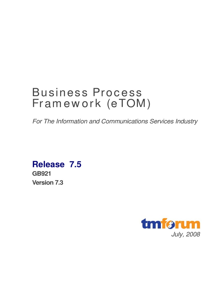 Business Process Framework Etom Pdf Business Process Information Technology
