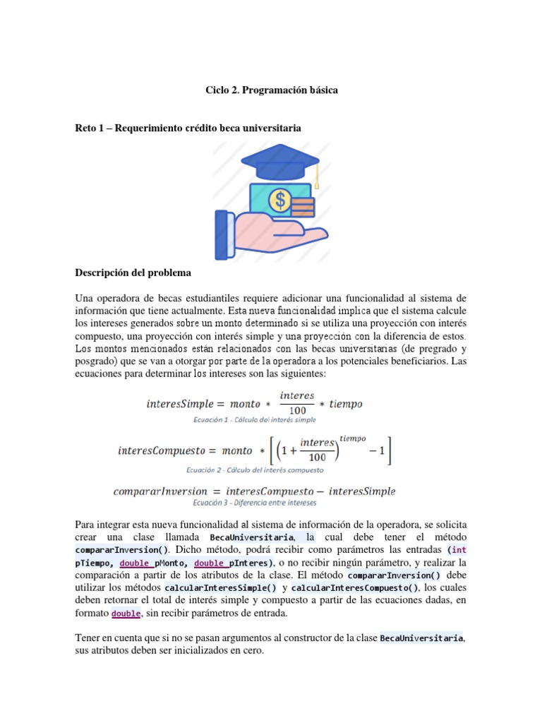 Reto 1 | PDF | Constructor (Programación Orientada a Objetos) | Programación