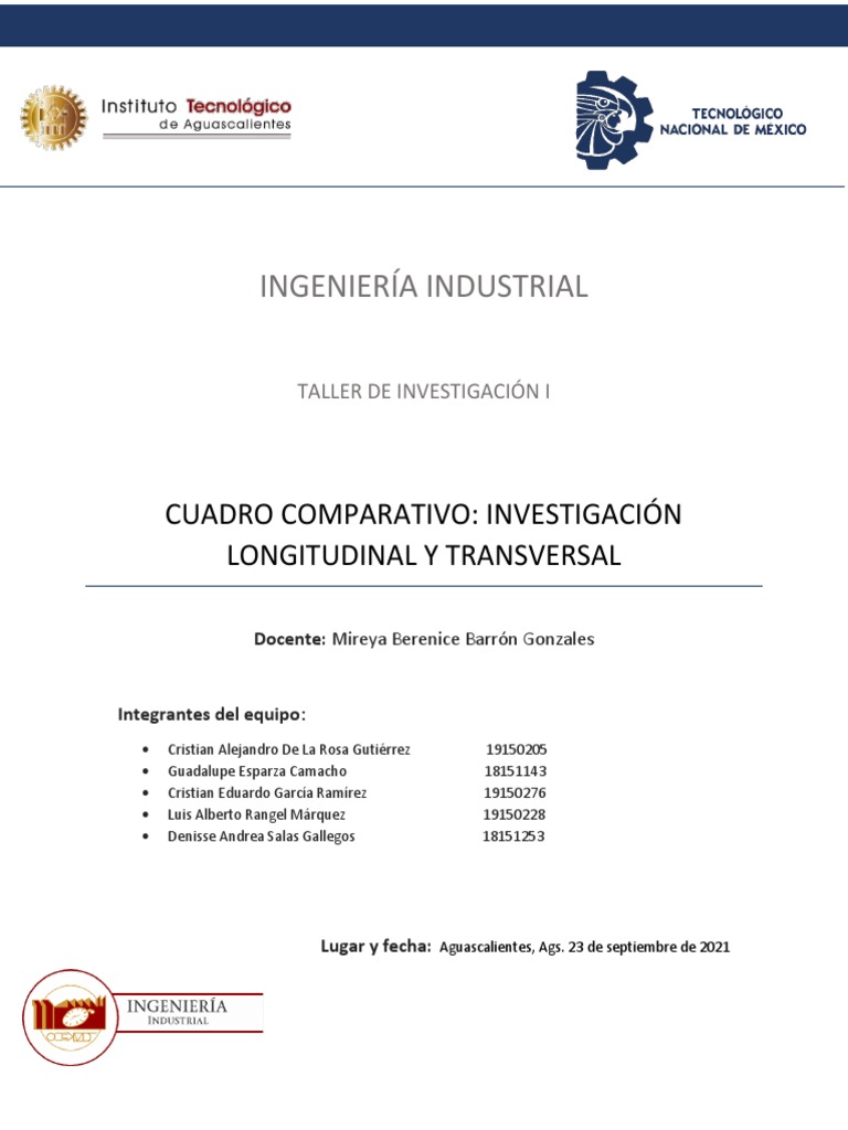 Comparativa: Investigación Longitudinal y Transversal | PDF | Hora ...