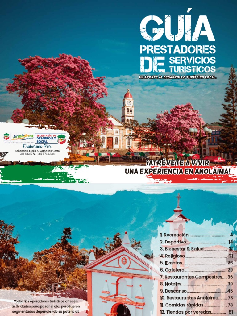 Libro Prestadores de Servicio Turistico Anolaima | PDF