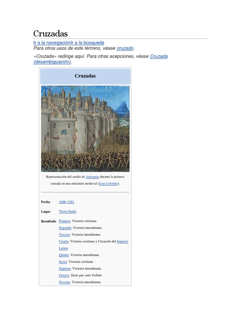 Historia de las Cruzadas: Resumen y Fechas | PDF | Cruzadas | Saladin