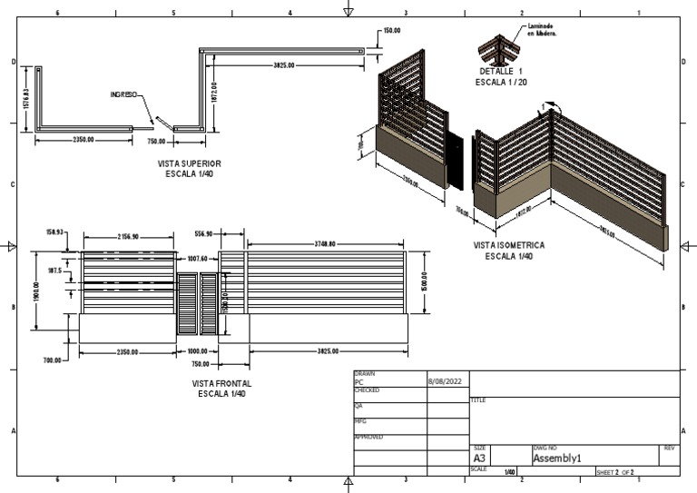 Plano de Reja Horizontal | PDF