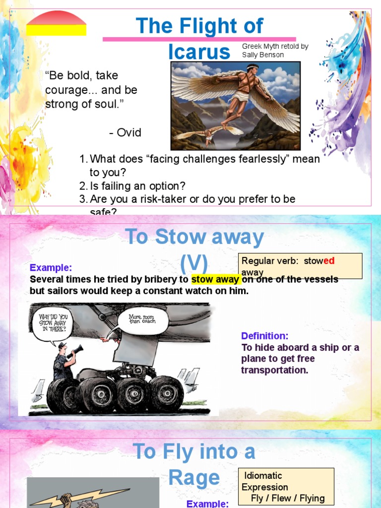 The Flight of Icarus: "Be Bold, Take Courage... and Be Strong of Soul." - Ovid | PDF