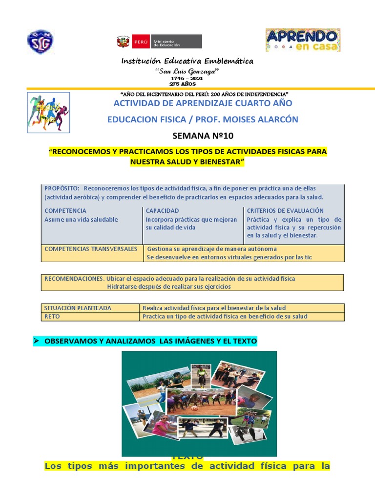 Educacion Fisica - Semana 10 | PDF | Flexibilidad (anatomía)