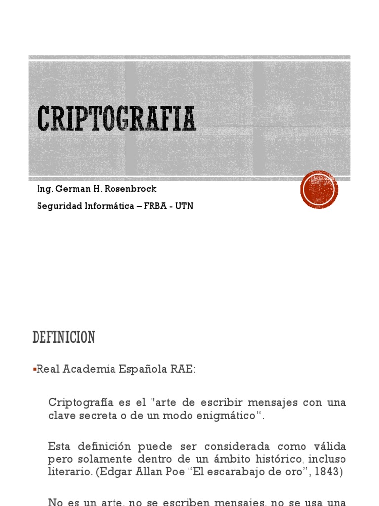 Criptografía clásica y moderna | PDF | Criptografía | Clave (criptografía)