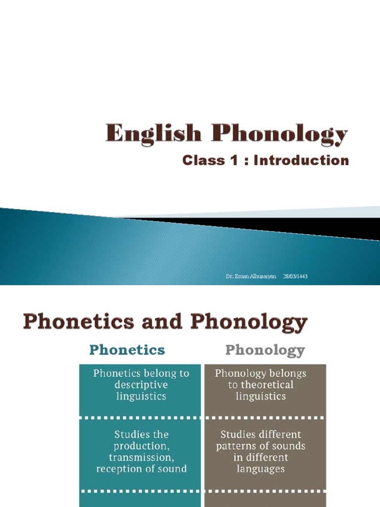 Phonetics and Phonology Introductory Lecture | PDF | Syllable | Consonant