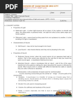 Science 4 Activity Sheet Q3 WK 1 | PDF | Force