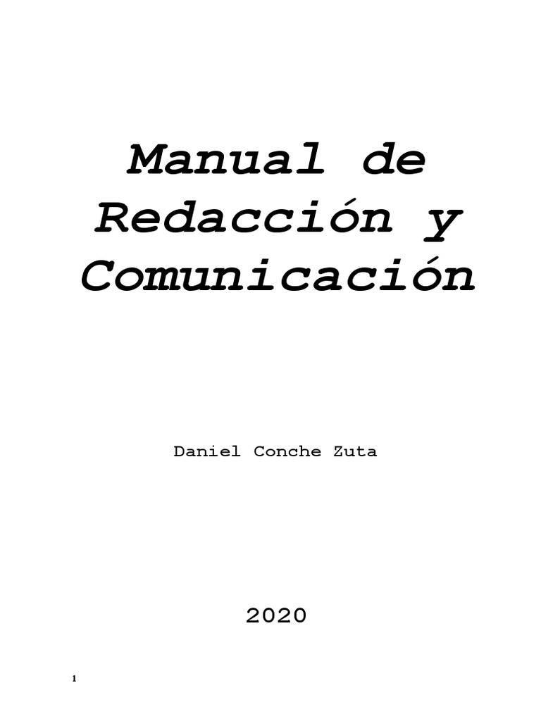 Manual de Redaccion y Comunicacion Si | PDF