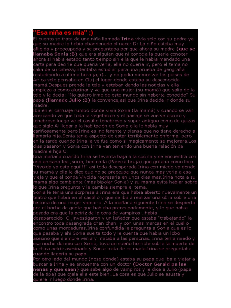 Esa Niña Es Mía | PDF | Vampiros