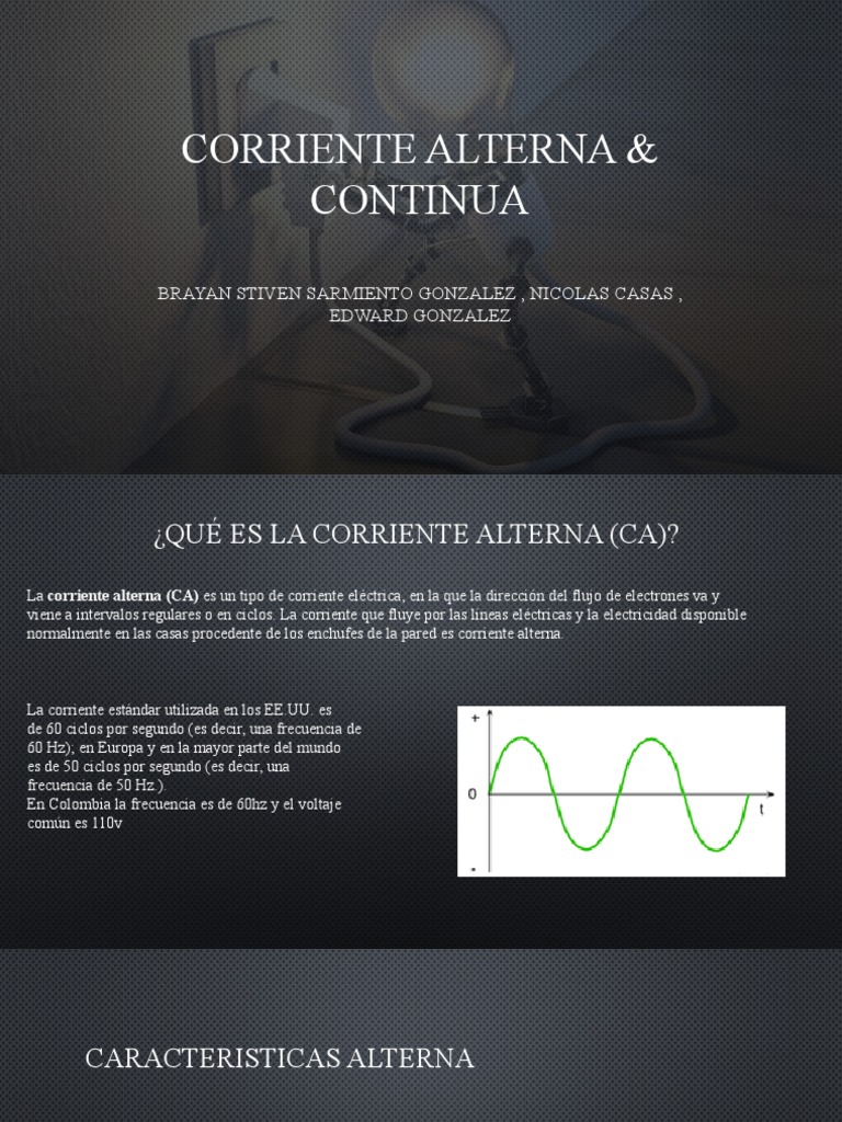 Corriente Alterna y Continua: Definiciones y Usos | PDF | Corriente ...