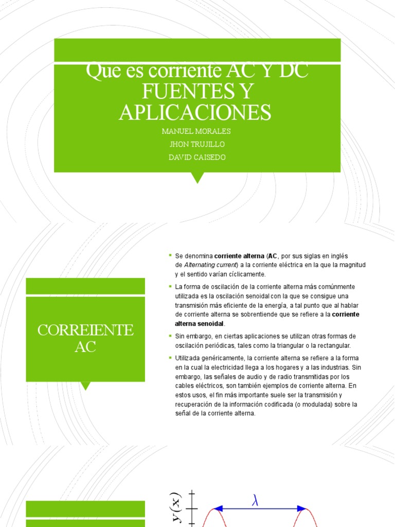 Que Es Corriente AC Y DC | PDF | Corriente eléctrica | Corriente continua