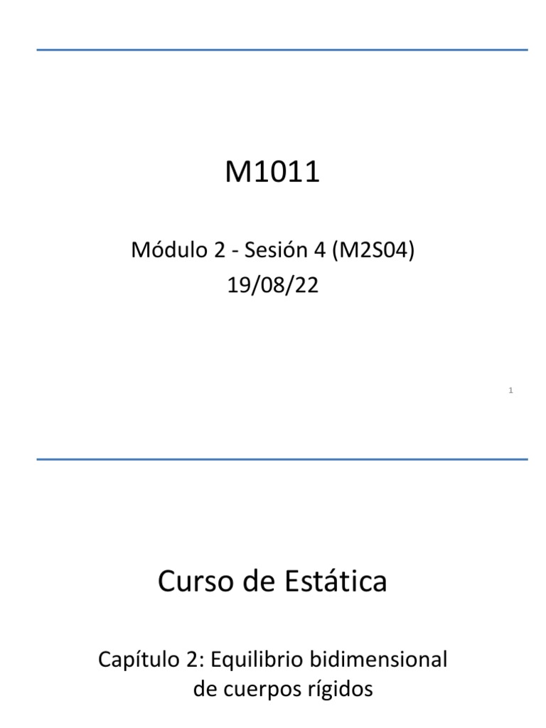 M1011-Statics M2S04 | PDF | Viga (Estructura) | Estrés (Mecánica)