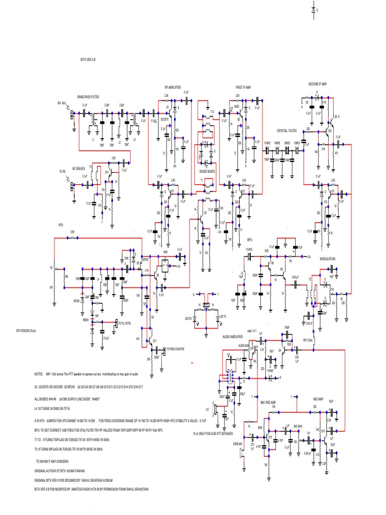 BITX VER 3 B RF AMPLIFIER CIRCUIT | PDF | Amplifier | Electronic ...
