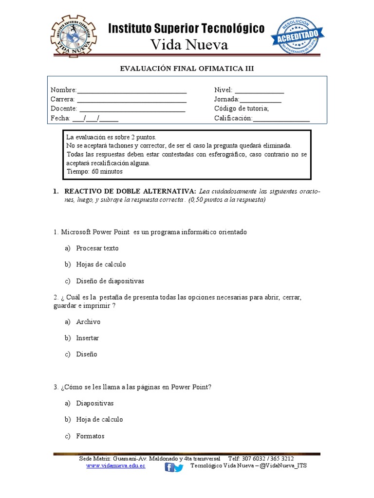 Evaluación Final de Ofimatica Practica | PDF | Microsoft PowerPoint | Ciencias de la Computación