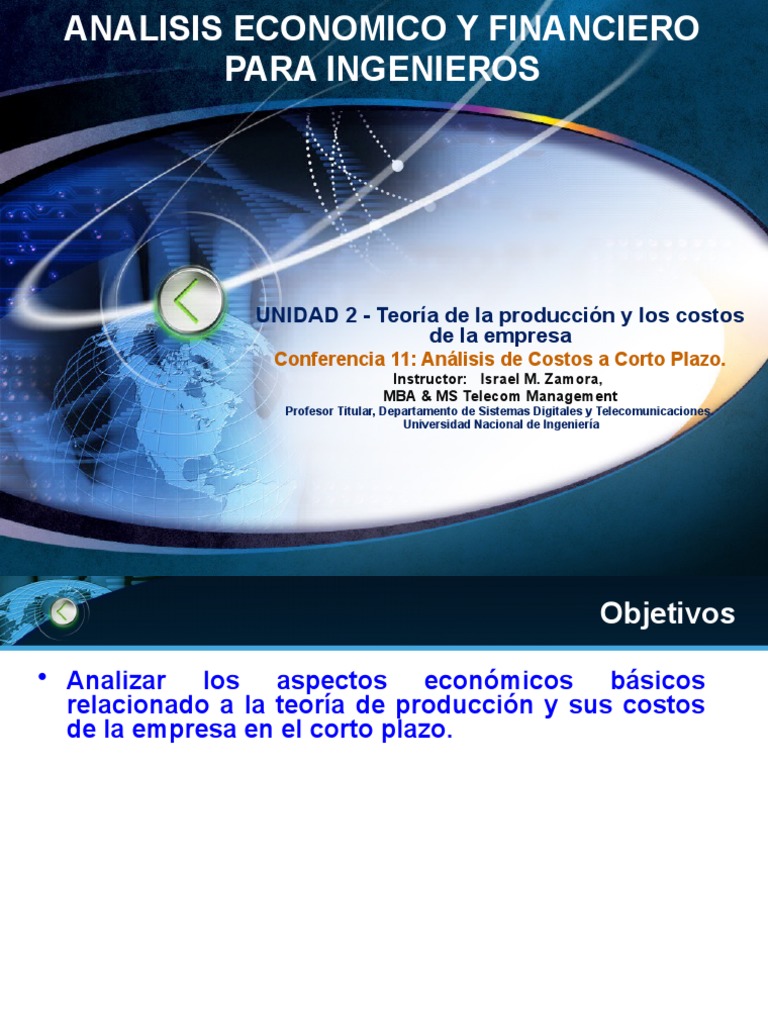 Análisis de costos en el corto plazo: clasificación de costos, curvas de costos y su aplicación ...