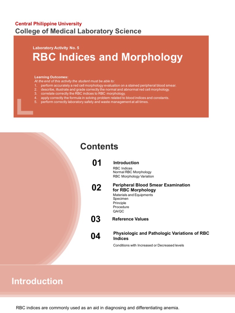 RBC Morphology Grading and Indices Guide | PDF | Anemia | Red Blood Cell