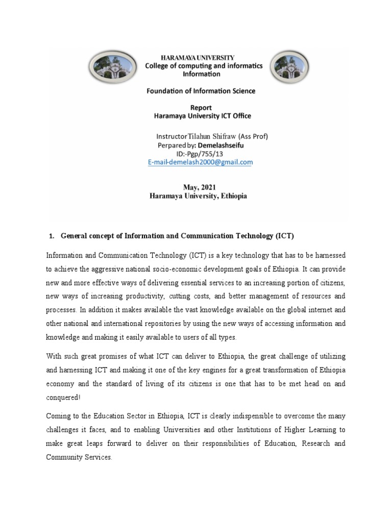 General Concept of Information and Communication Technology | PDF ...