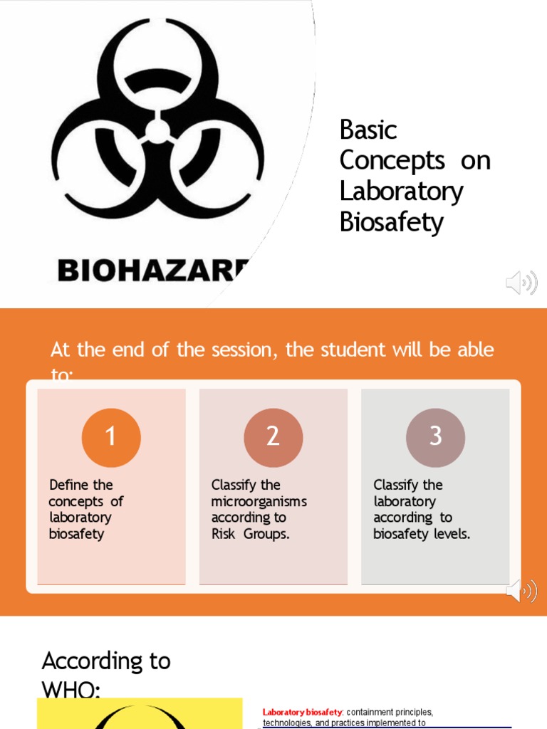 Basic Concepts On Laboratory Biosafety-Converted - 1040766564 | PDF | Infection | Personal ...