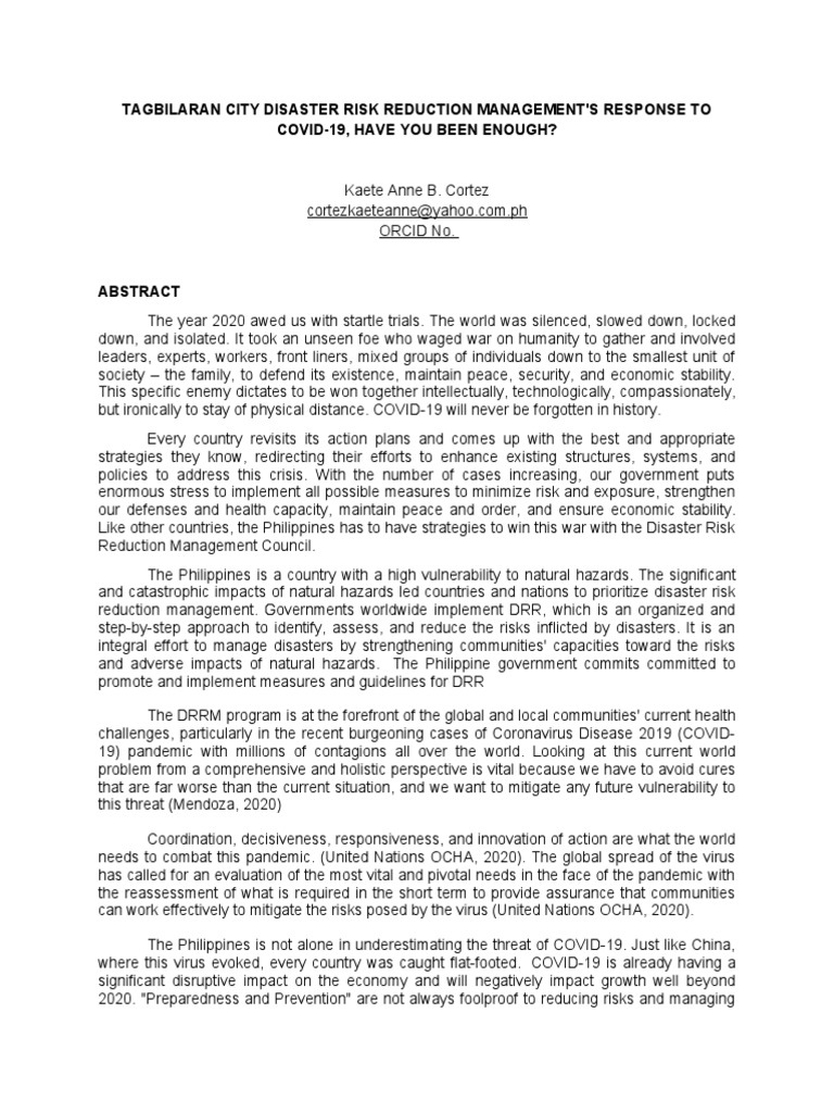 20-PAGER | PDF | Disaster Risk Reduction | Emergency Management