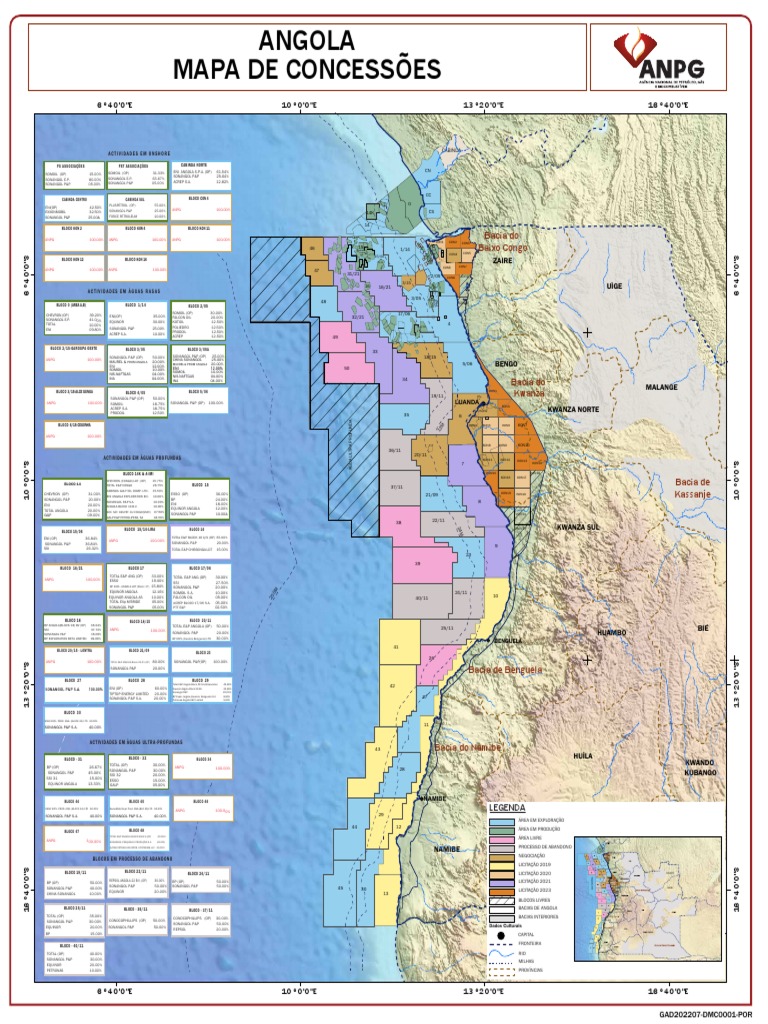 Mapa de Concessoes - Gad202207 DMC0001 Por | PDF | Energy Industry | Oils