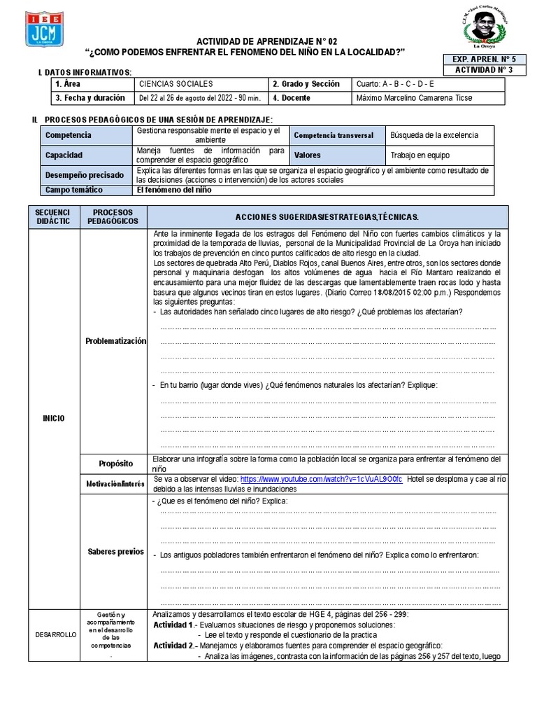 Clase #03 Fenomeno Del Niño | PDF | Infografia | Imperio Inca