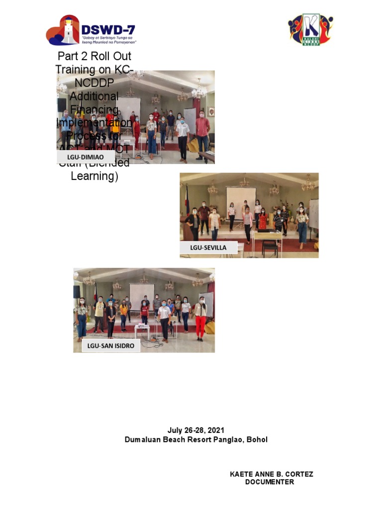 Part 2 Roll Out Training On KC-NCDDP Additional Financing ...