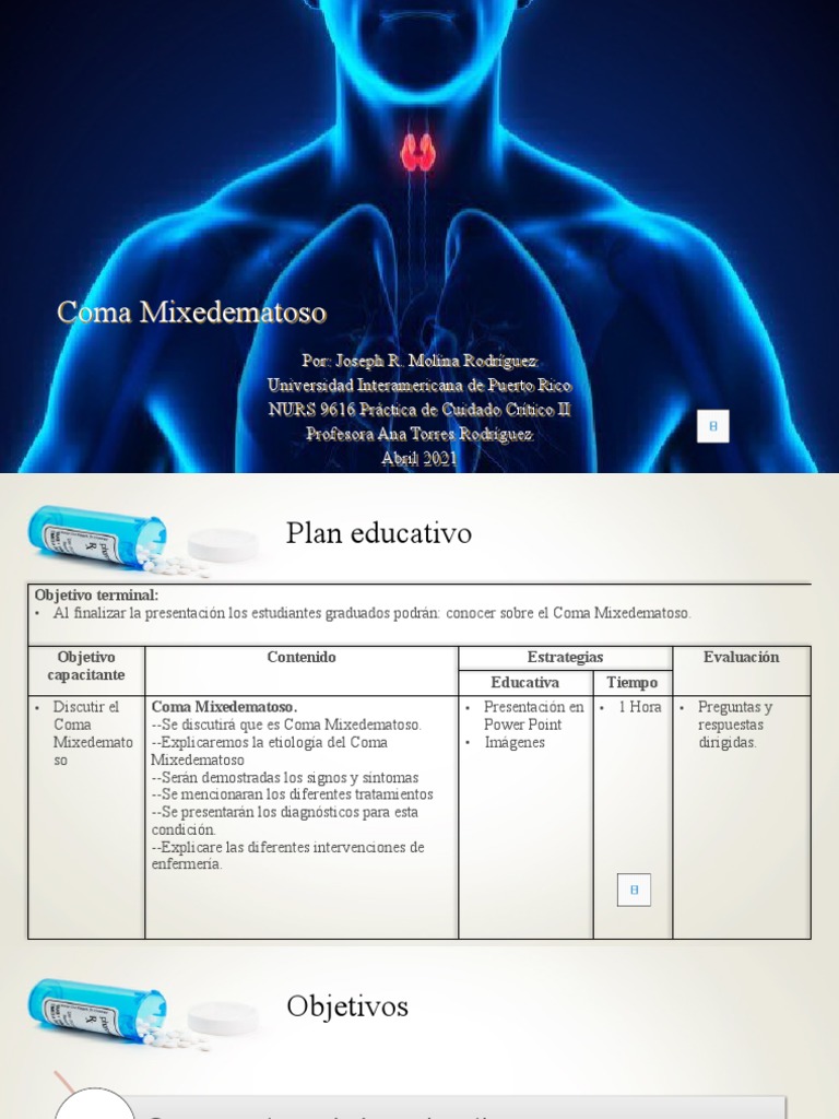 Coma Mixedematoso: Signos, Síntomas y Tratamiento | PDF | Enfermedades ...