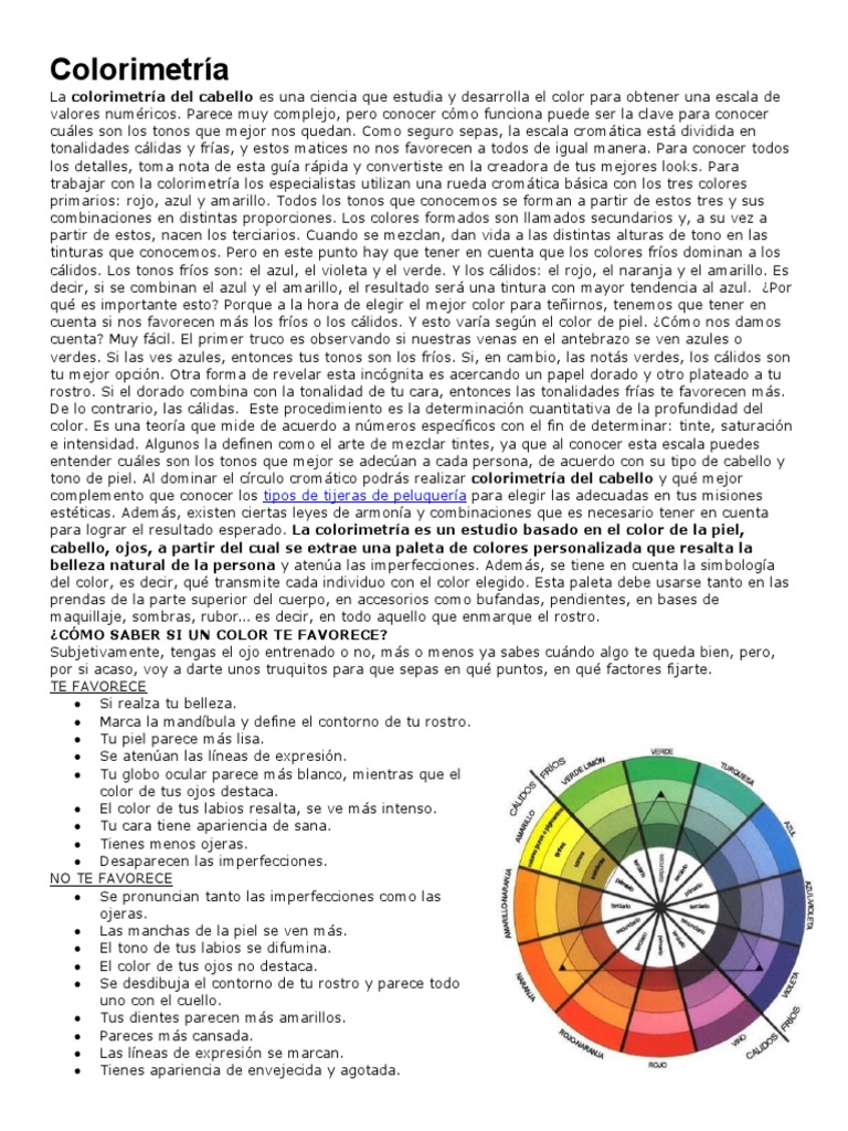 Guía completa sobre colorimetría del cabello: qué es, tipos de color ...