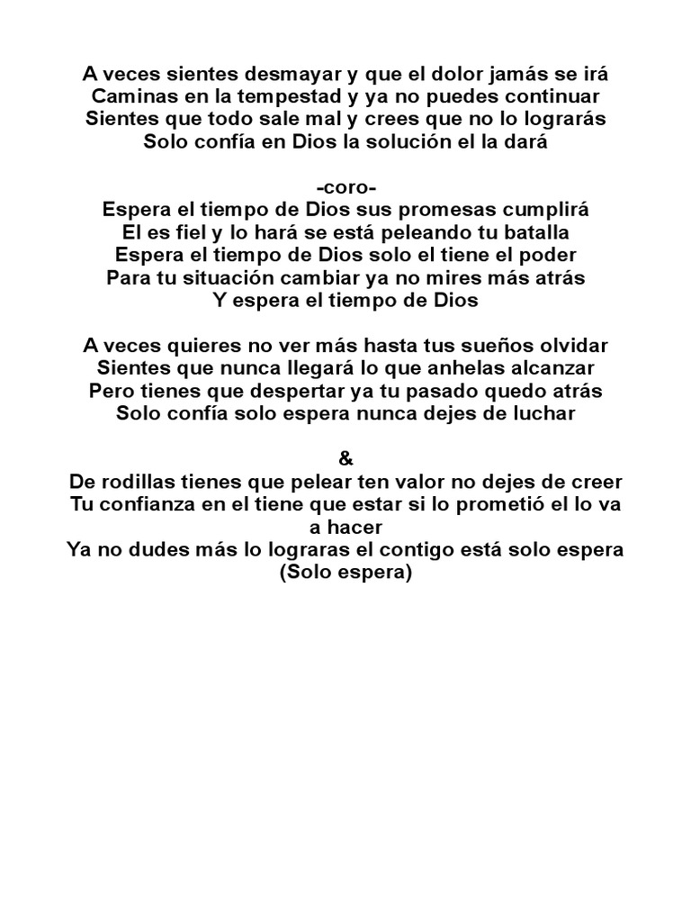 Espera El Tiempo de Dios | PDF Espera El Tiempo de Dios | PDF