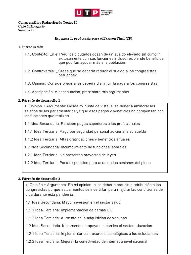 S17 - Formato para El Esquema de Producción | PDF | Salario | Perú S17 - Formato para El Esquema de Producción | PDF | Salario | Perú