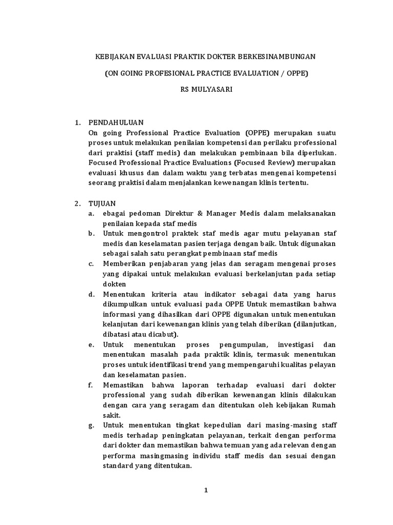 Kebijakan Oppe | PDF