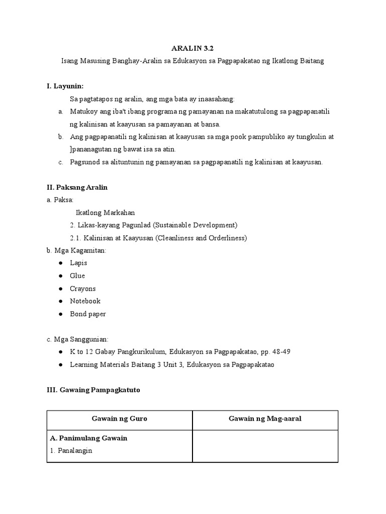 ESP3 Lesson Plan | PDF