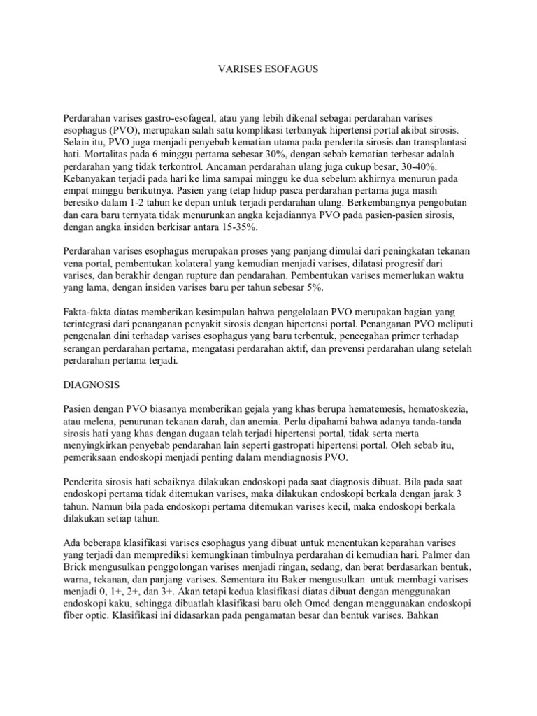 VARISes ESOFAGUS | PDF | Kesehatan Holistik