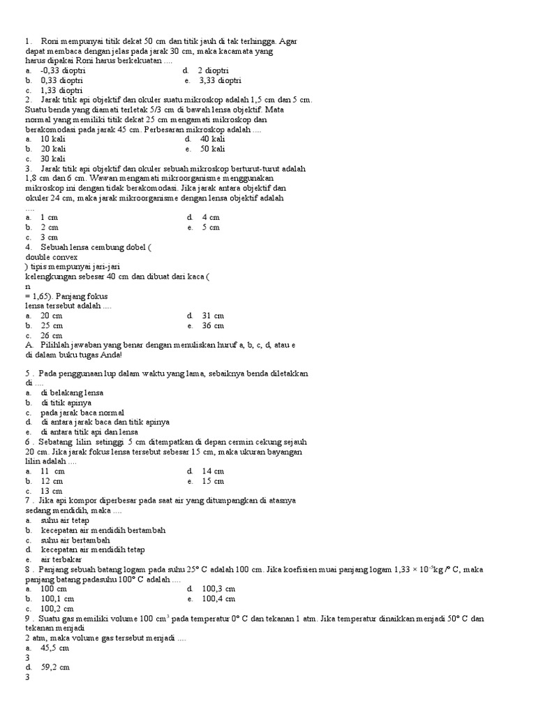 Contoh Fisika | PDF | Metode & Bahan Ajar | Griya & Taman